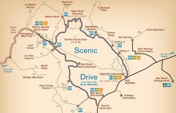 Mapas de Las Vegas: Mapa Turístico de Las Vegas, Nevada