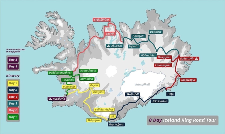 Mapas de Islandia – 15 Mapas Turísticos de Islandia, Europa