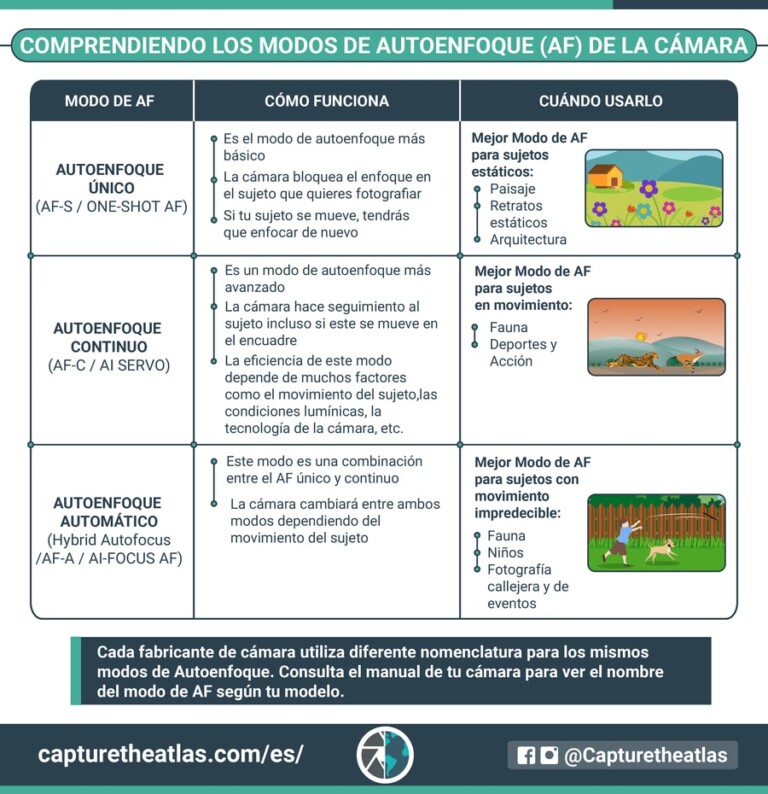 Los Modos de Enfoque Explicados-Modos y Áreas de Autoenfoque